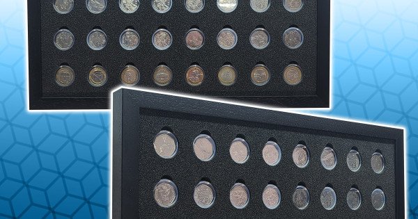 Coin Display Frame 29mm 8 wide 3 tall